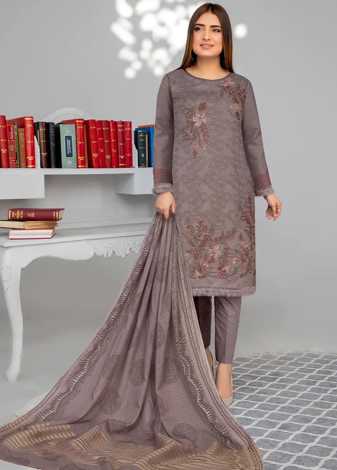 Insiya Clothing Embroidered Lawn Suits Unstitched 3 Piece INS23ME 01 ...