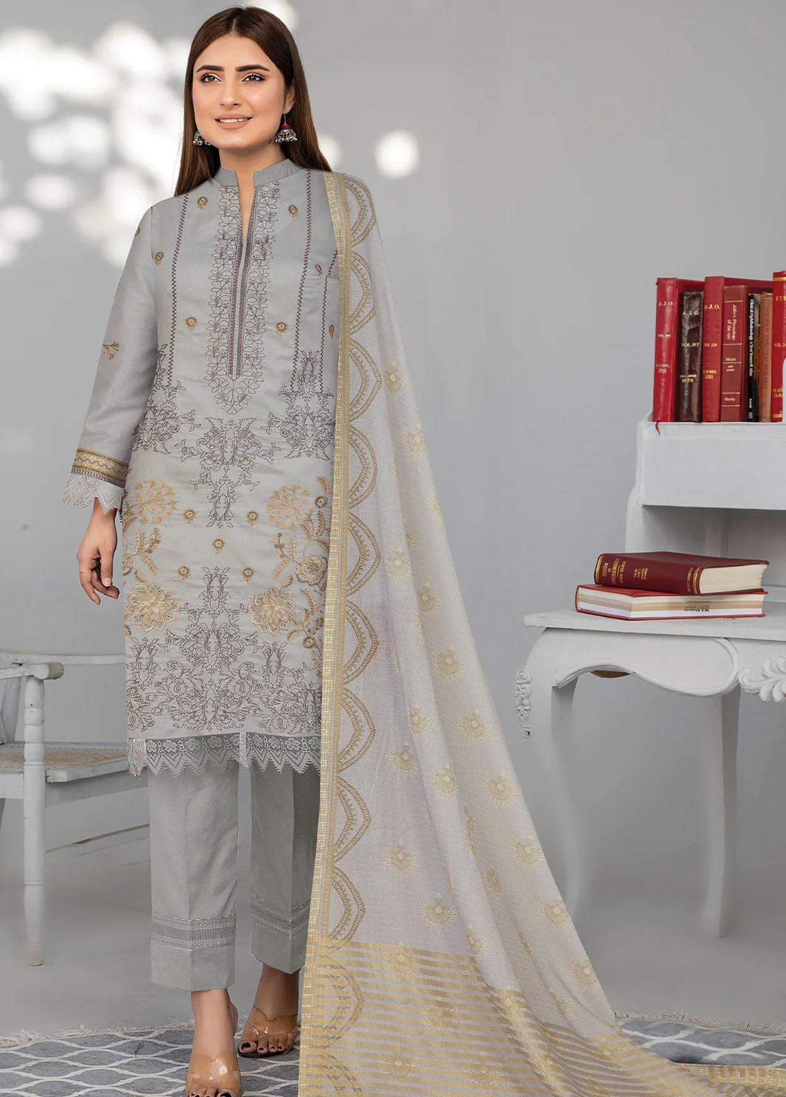 Insiya Clothing Embroidered Lawn Suits Unstitched 3 Piece INS23ME 04 ...