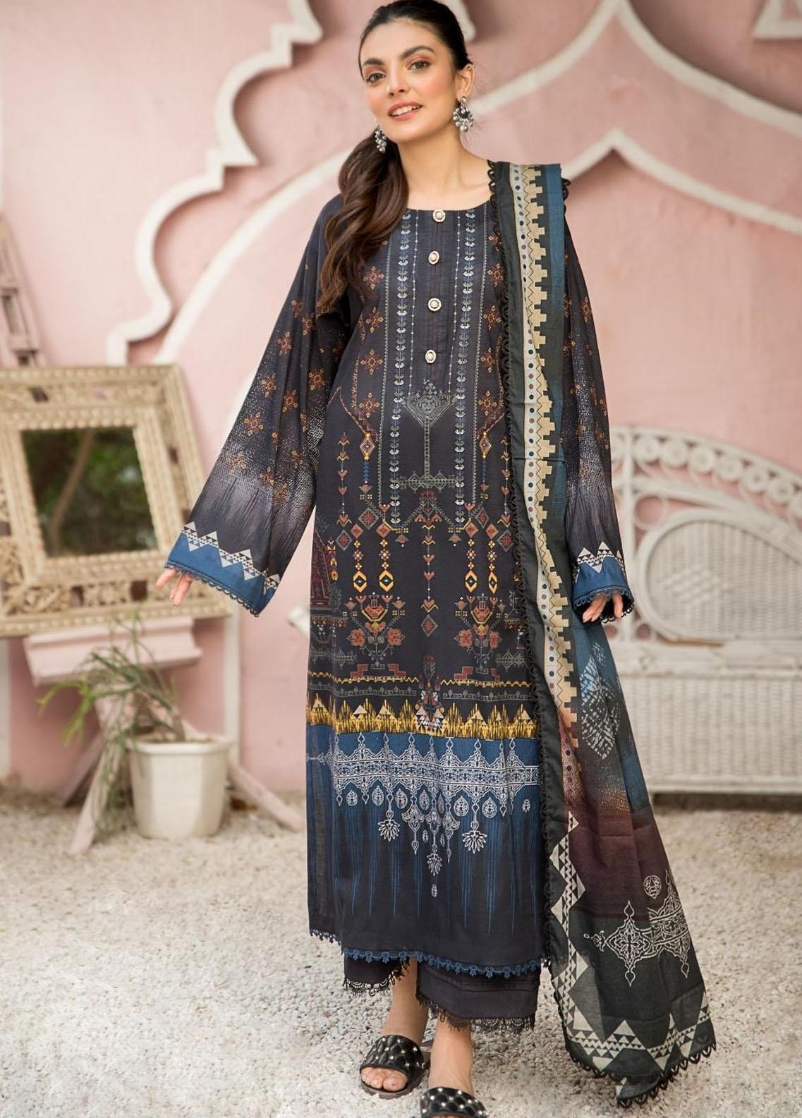 Ittehad Textiles Printed Lawn Suits Unstitched 3 Piece ITD22-S2 LF-DP2 ...
