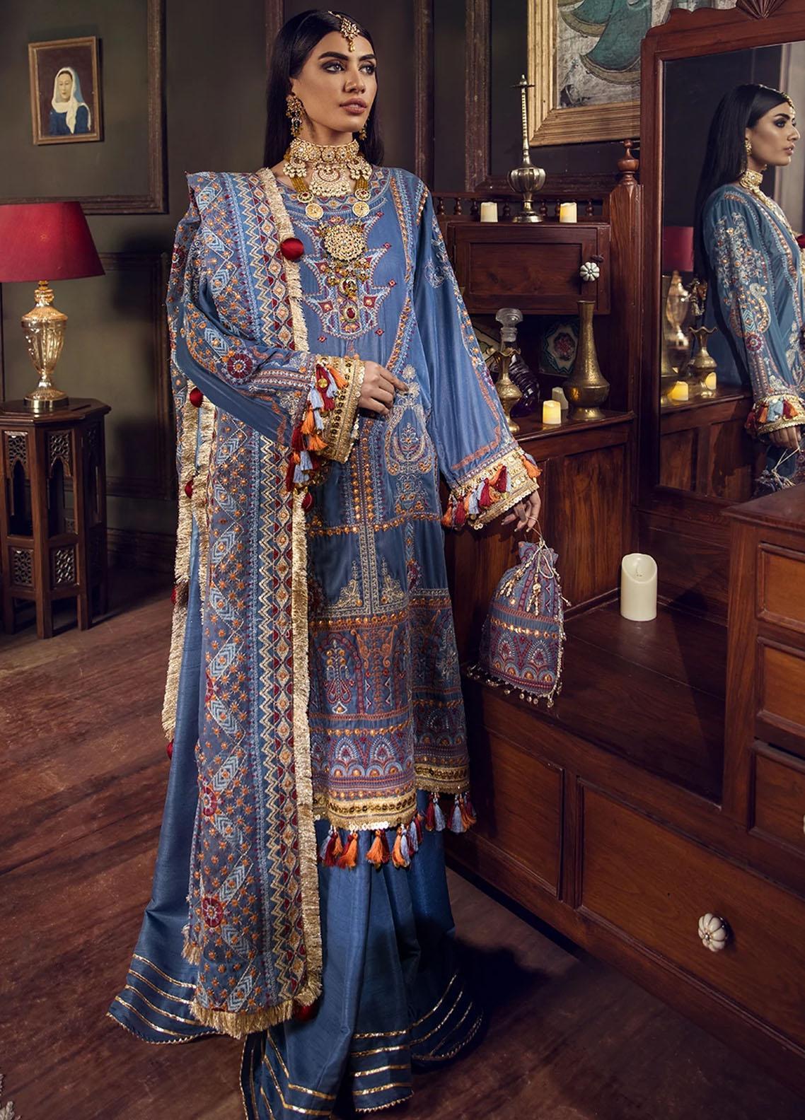 Ittehad Textiles Embroidered Velvet Suits Unstitched 3 Piece IT21WC ...