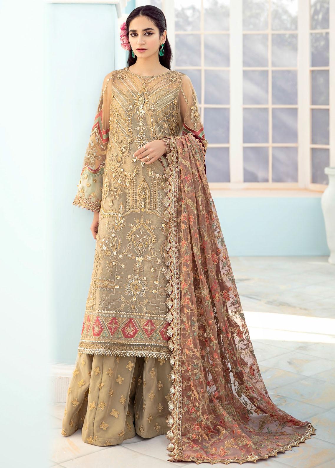 Celestial By Iznik Embroidered Net Suits Unstitched 3 Piece IZ22C ICC ...