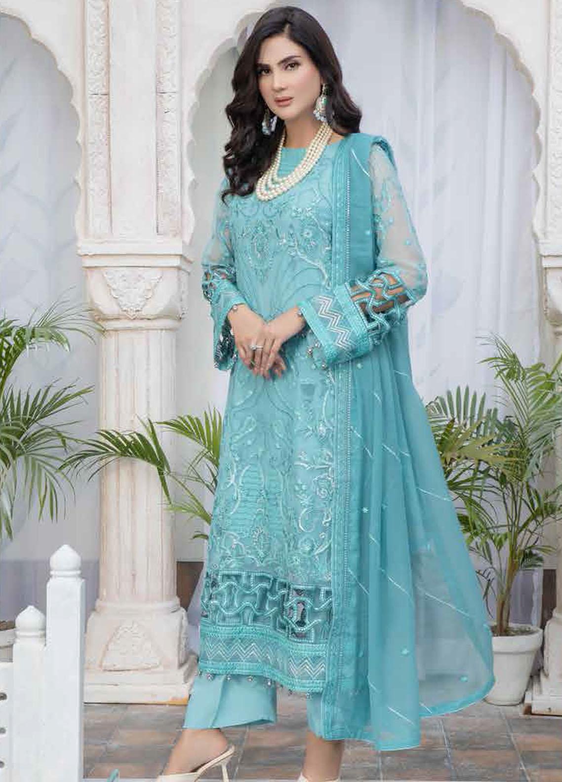 Jasper Suiting Embroidered Chiffon Suits Unstitched 3 Piece JS23SJ D ...