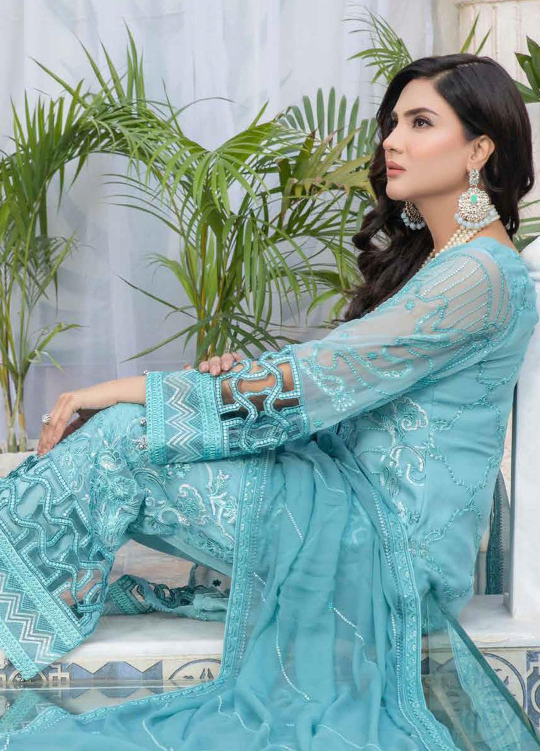 Jasper Suiting Embroidered Chiffon Suits Unstitched 3 Piece JS23SJ D ...