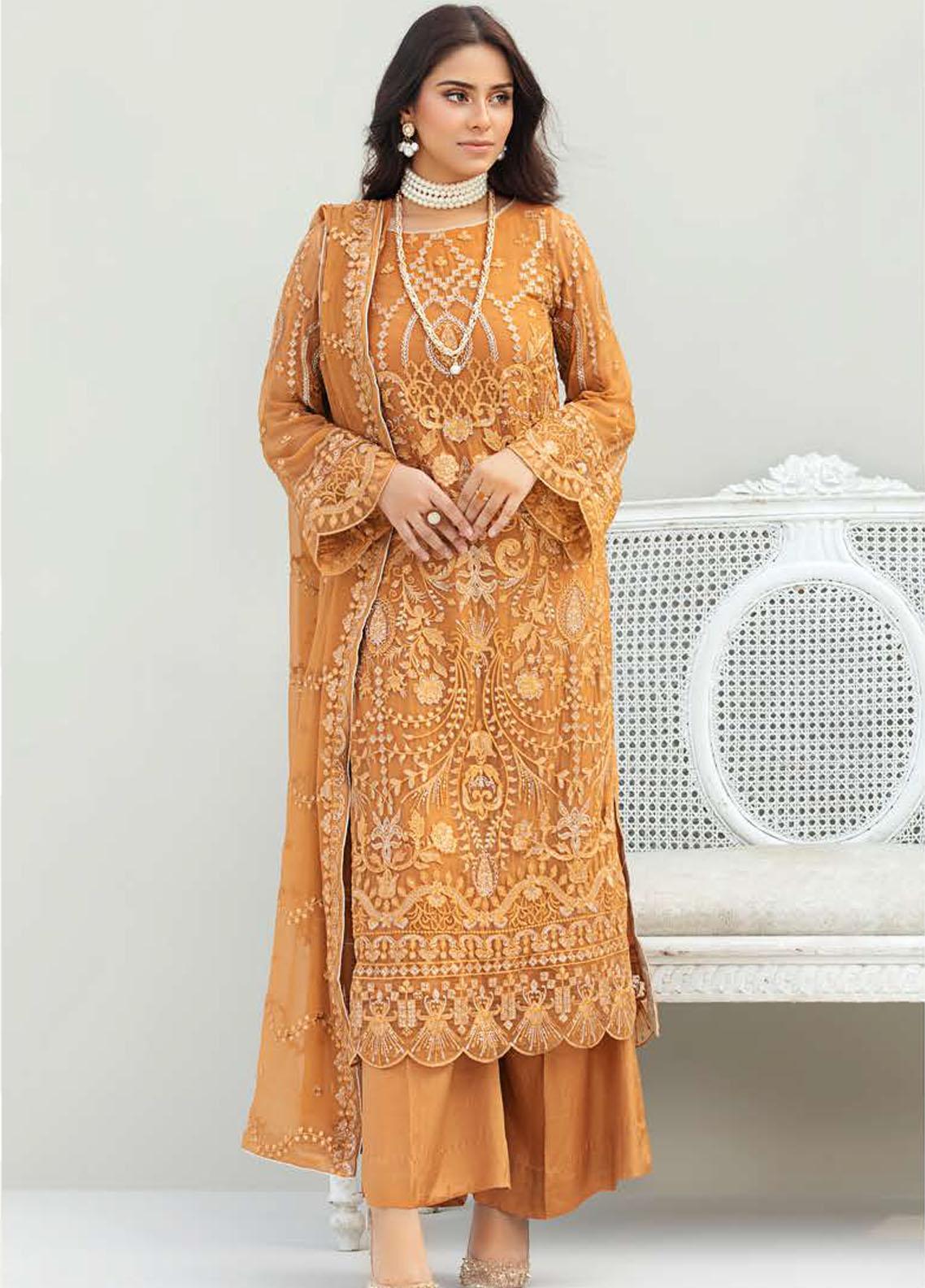 Jasper Suiting Embroidered Chiffon Suits Unstitched 3 Piece JS23CC D-03 ...