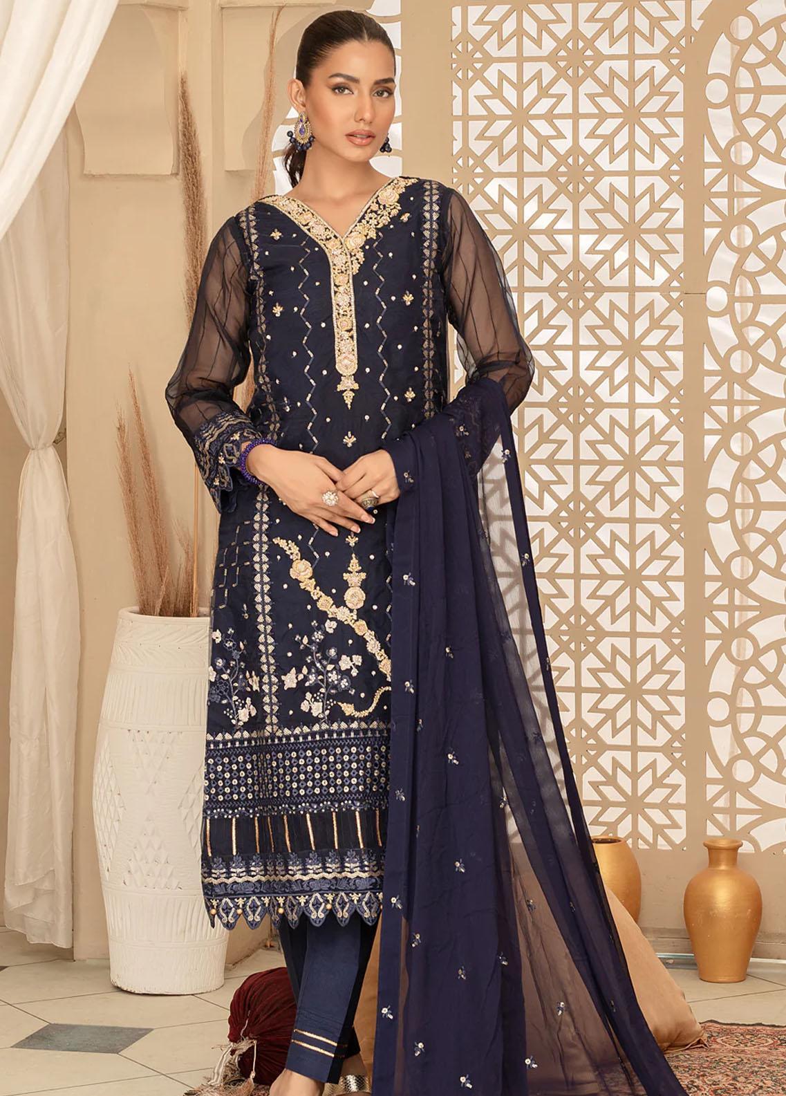 Shamooz Pret Embroidered Organza 3 Piece Suit SHM23K SEM-0509 Galaxy ...