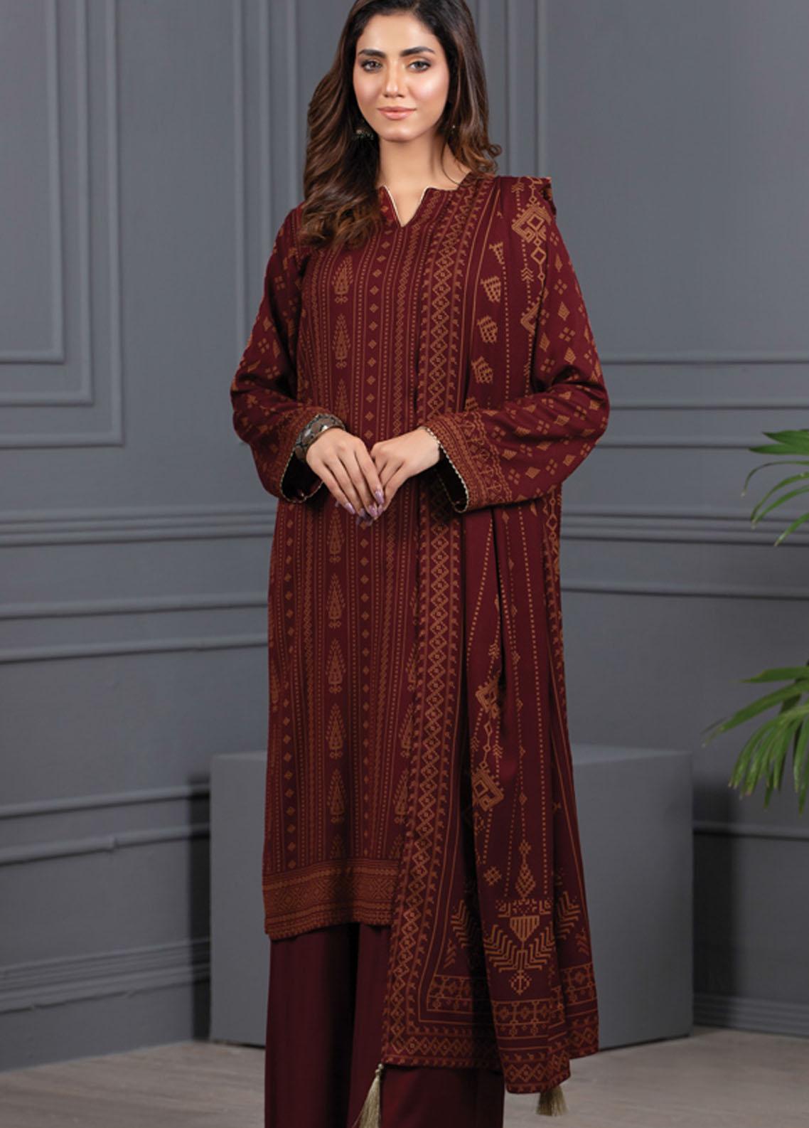 Lakhany Printed Cashmere Wool Suits Unstitched 3 Piece LSM21-CV3 CVC ...