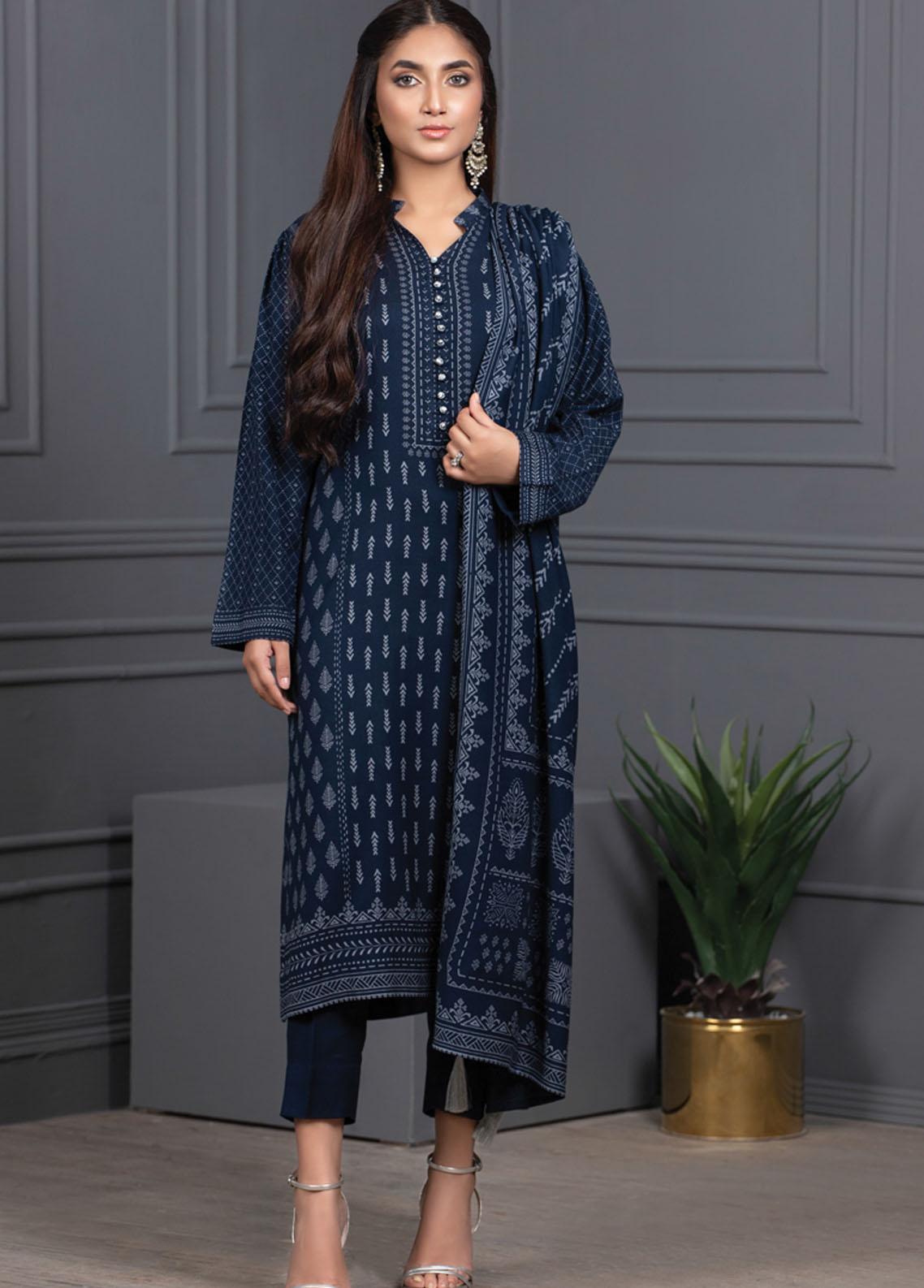 Lakhany Printed Cashmere Wool Suits Unstitched 3 Piece LSM21-CV3 CVC ...