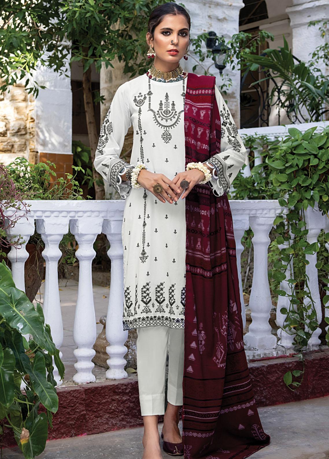 Lakhany Embroidered Slub Suits Unstitched 3 Piece LSM22W WES-EA-0365 ...