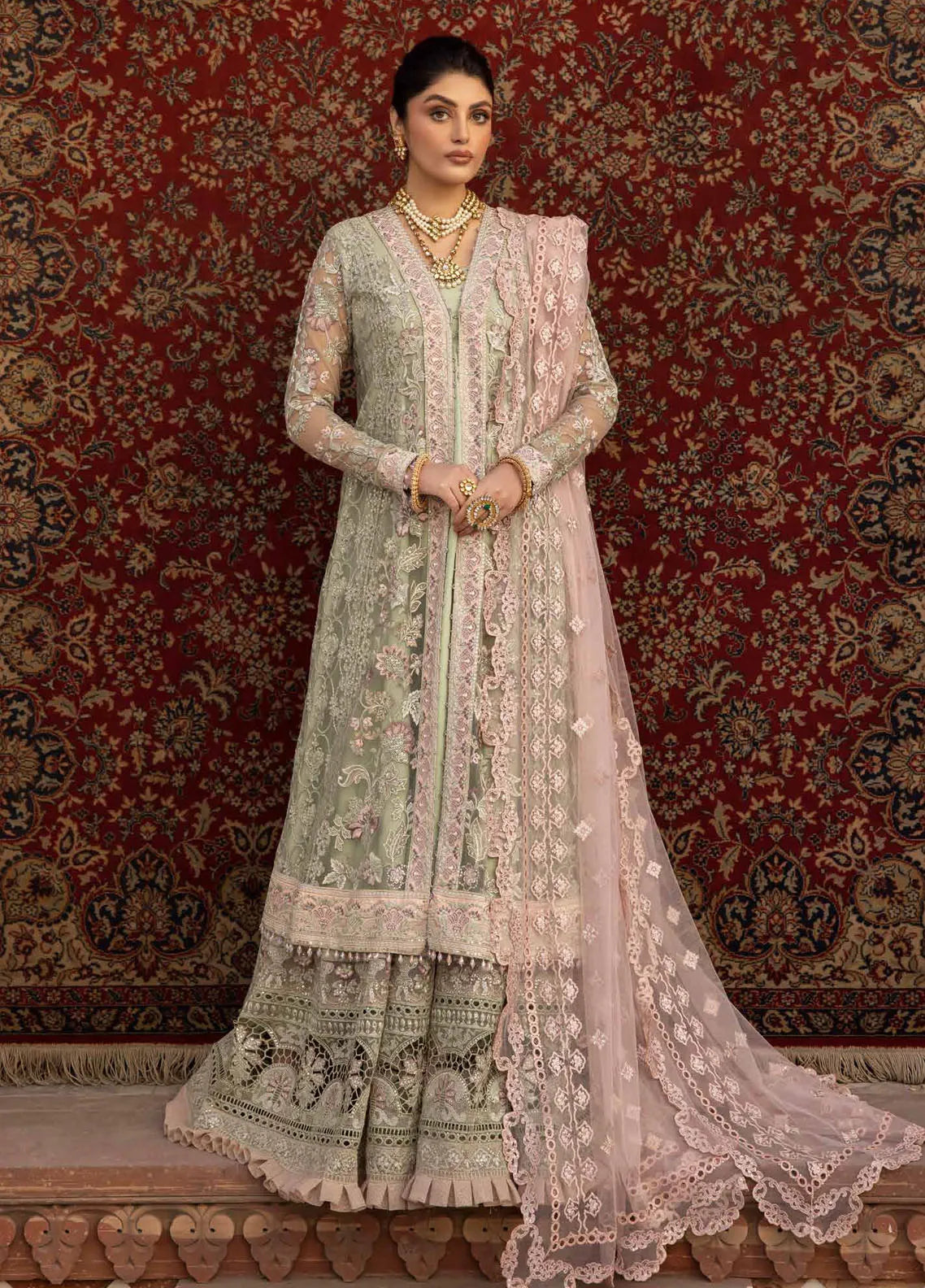 Lavish Premium Embroidered Net Suits Unstitched 3 Piece LVP25UL D-02 ...