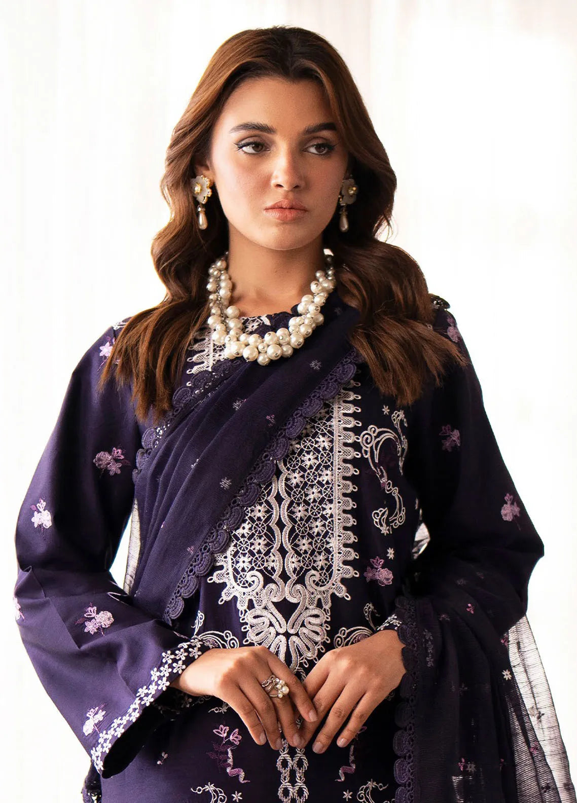 Lumiere By Saad Shaikh Embroidered Silk Suit Unstitched 3 Piece SSK24LF ...