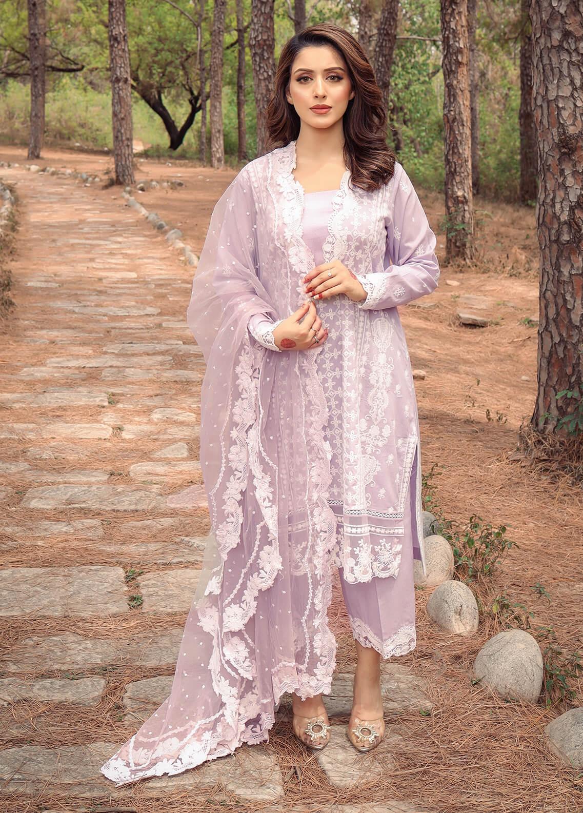 Lyla Embroidered Lawn Suits Unstitched 3 Piece LY23L D-06 - Summer ...