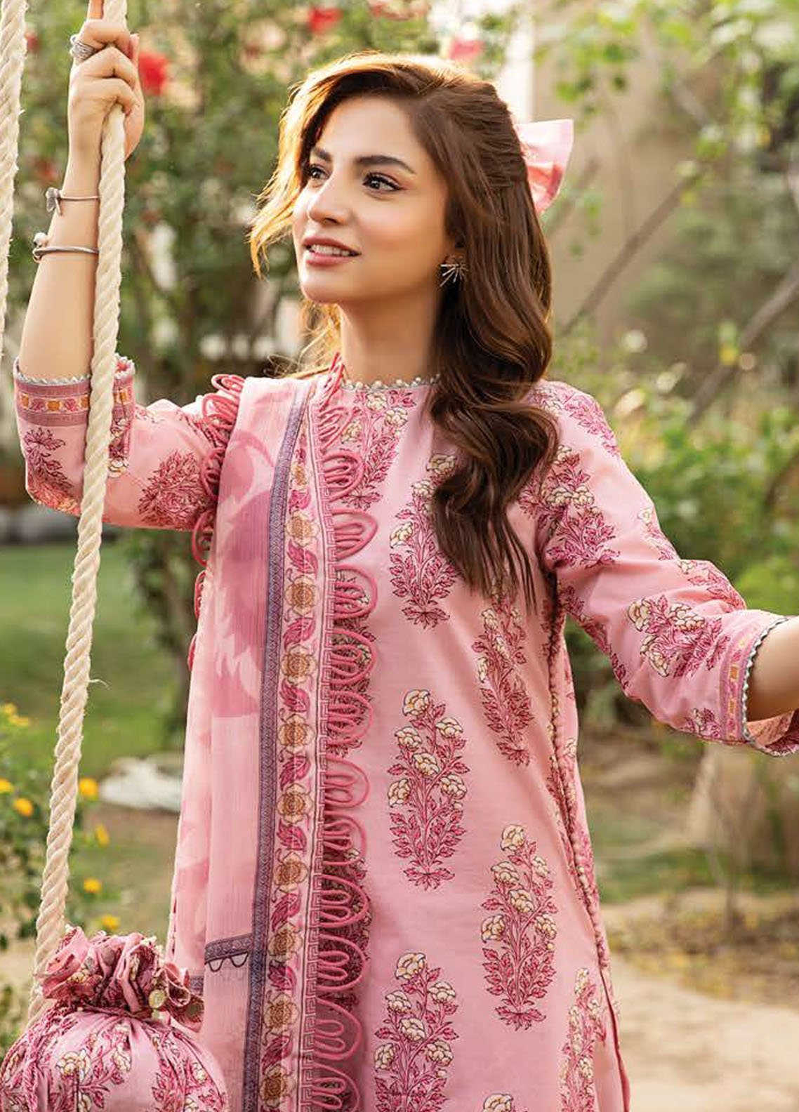 M Basic by Maria B Embroidered Lawn Suits Unstitched 3 Piece MB25EE D ...