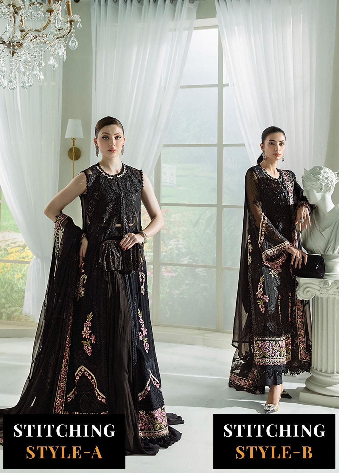 Maria B Embroidered Chiffon Suits Unstitched 3 Piece MB25CU D-04 ...