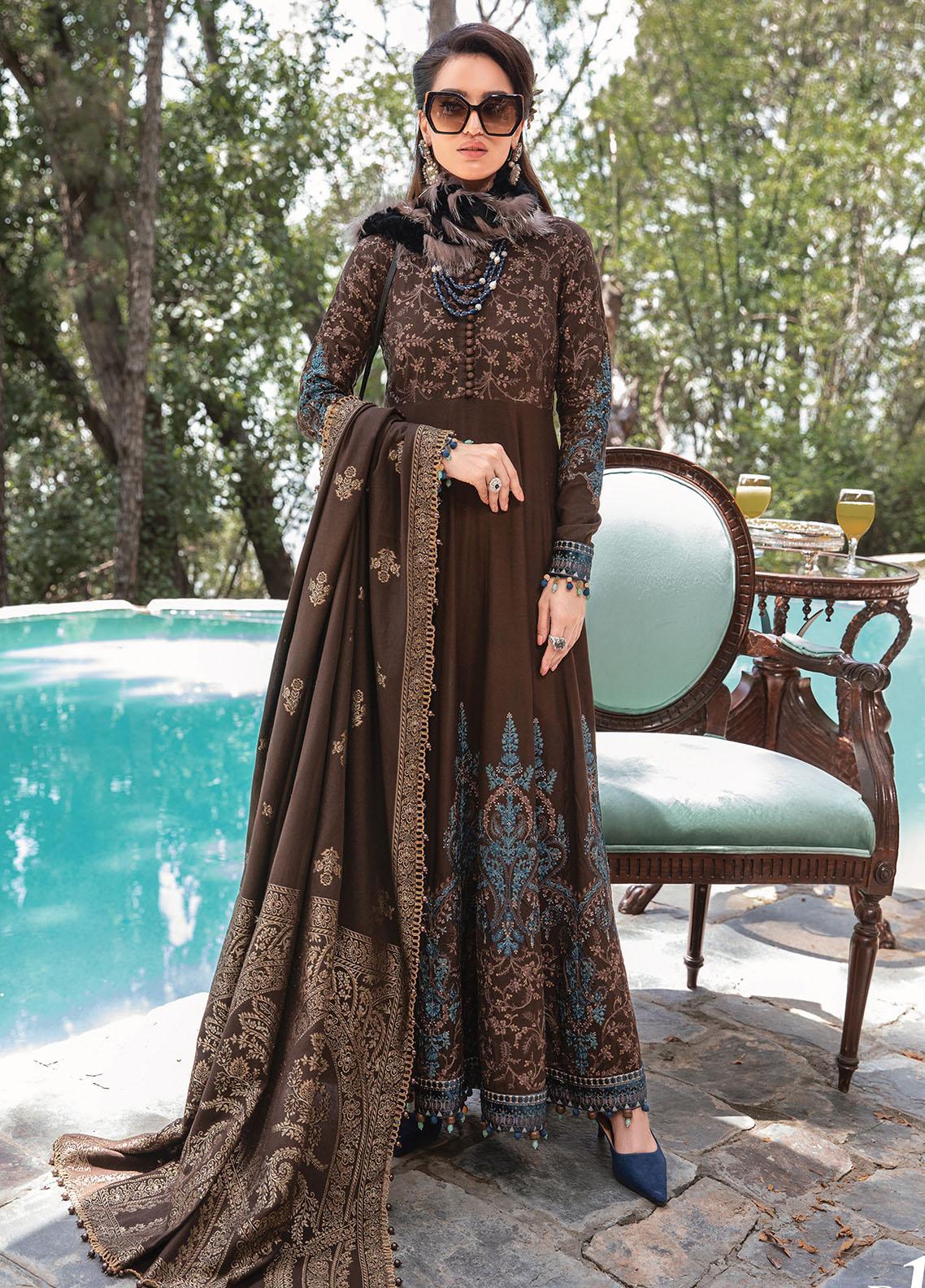 Maria B Embroidered Linen Suits Unstitched 3 Piece MB22LN D1 - Winter ...