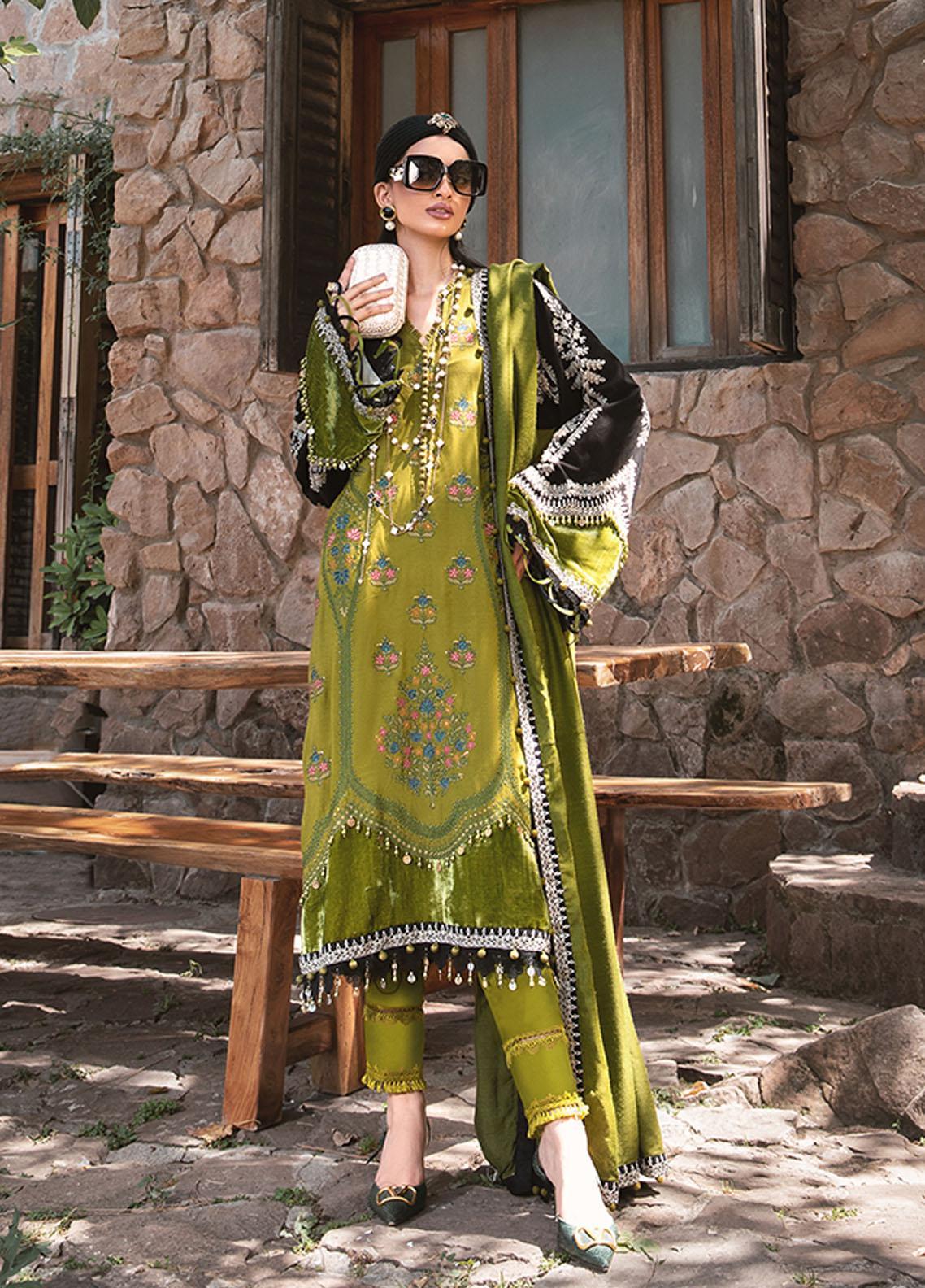 Maria B Embroidered Linen Suits Unstitched 3 Piece MB22LN D11 - Winter ...