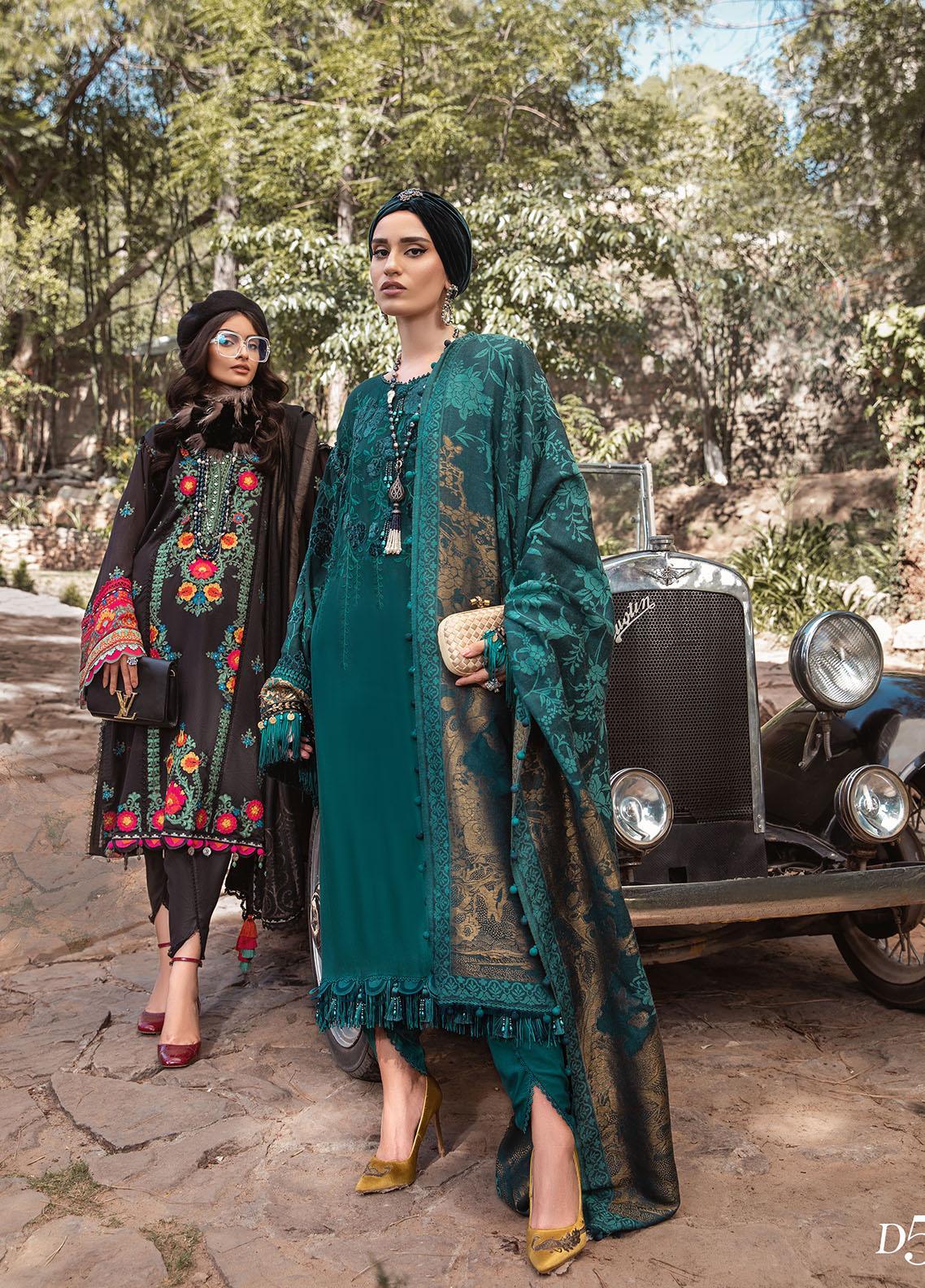 Maria B Embroidered Linen Suits Unstitched 3 Piece MB22LN D5 - Winter ...