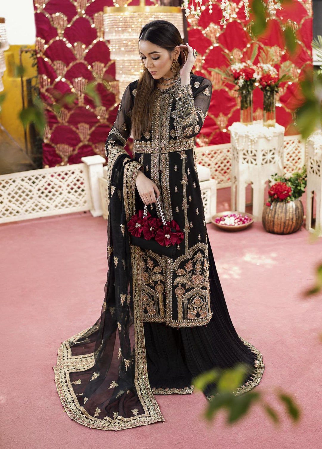 Qabool Hai by Maria Osama Khan Embroidered Organza Suits Unstitched 3 Piece MOK22QW HOOR ...