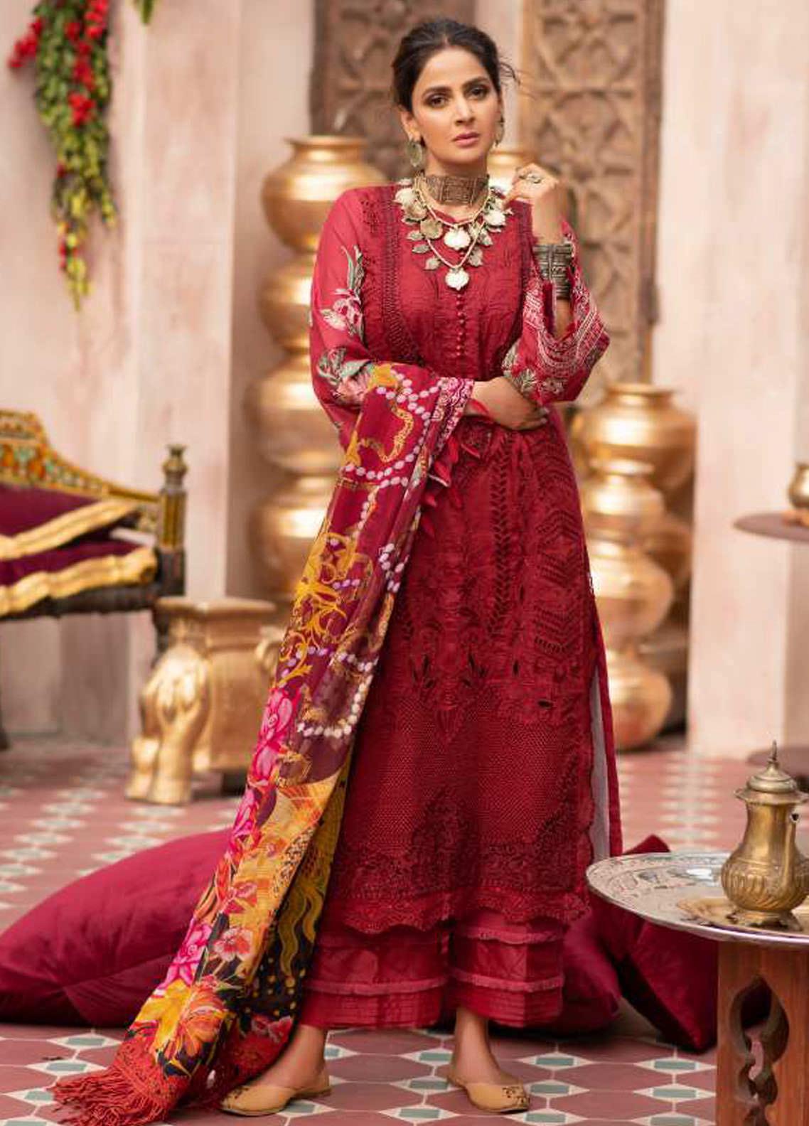 Maryam Hussain Embroidered Lawn Suits Unstitched 3 Piece MRH21LL 06 ...