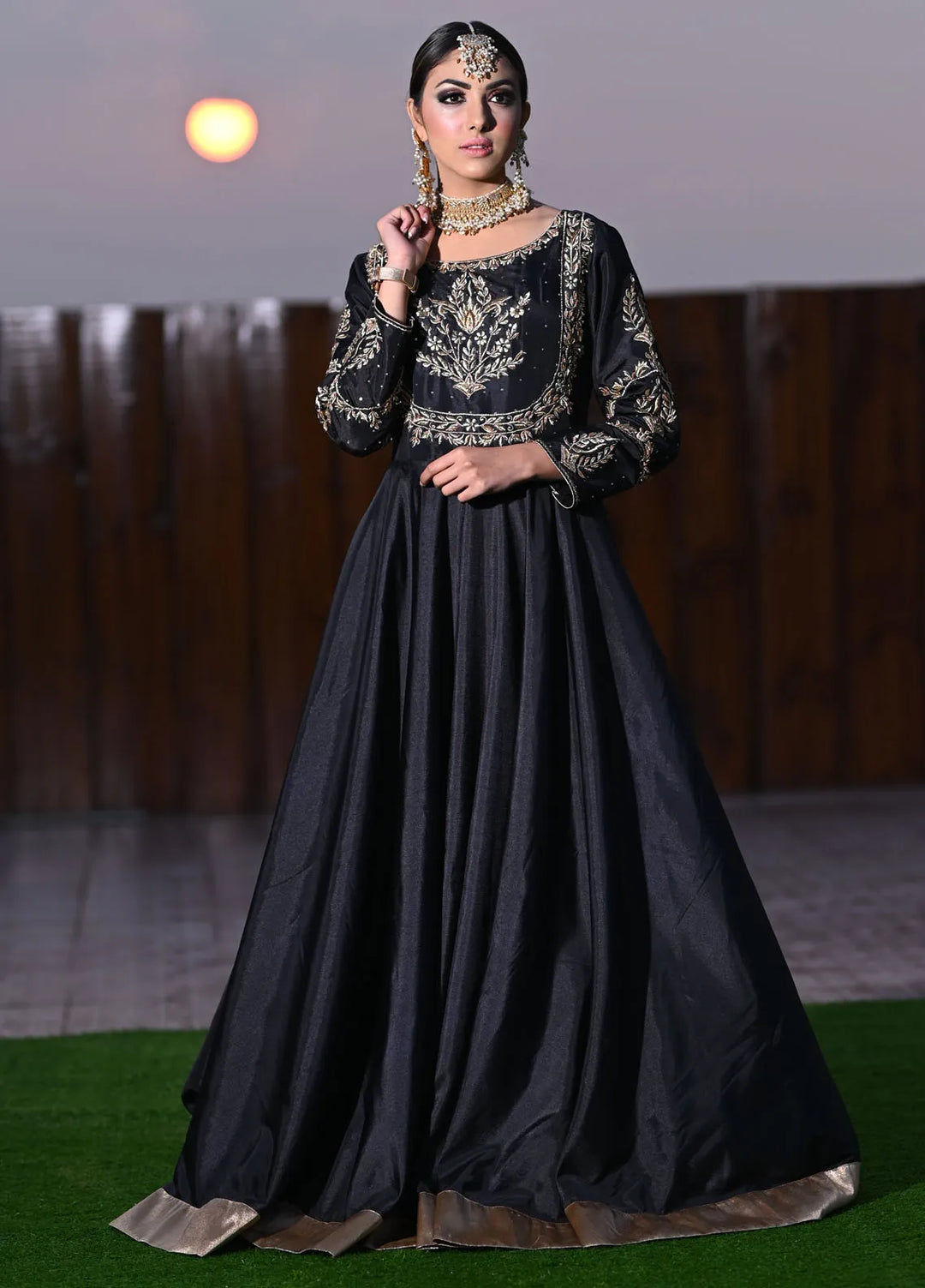 Maryam Malik Pret Embroidered Raw Silk Shirt Sable – Sanaulla Store