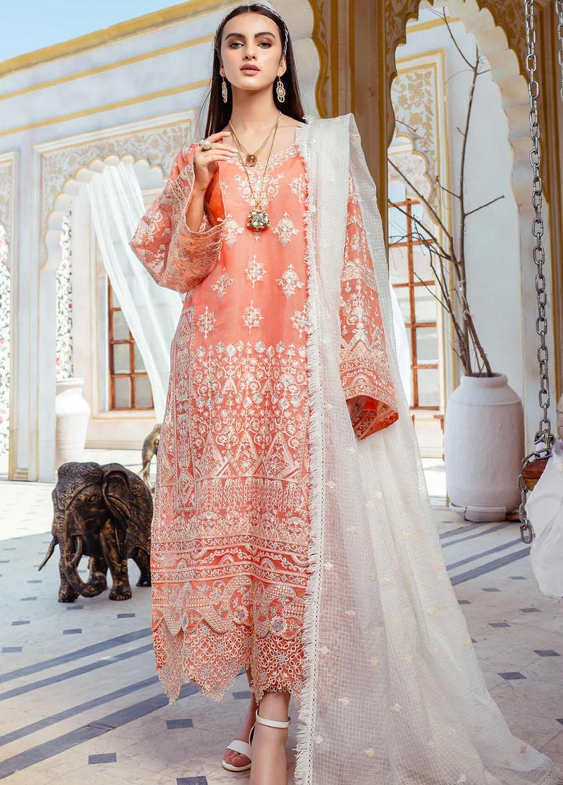 Maryum N Maria Luxury Pret Embroidered Cotton Net 3 Piece Suit VISION ...