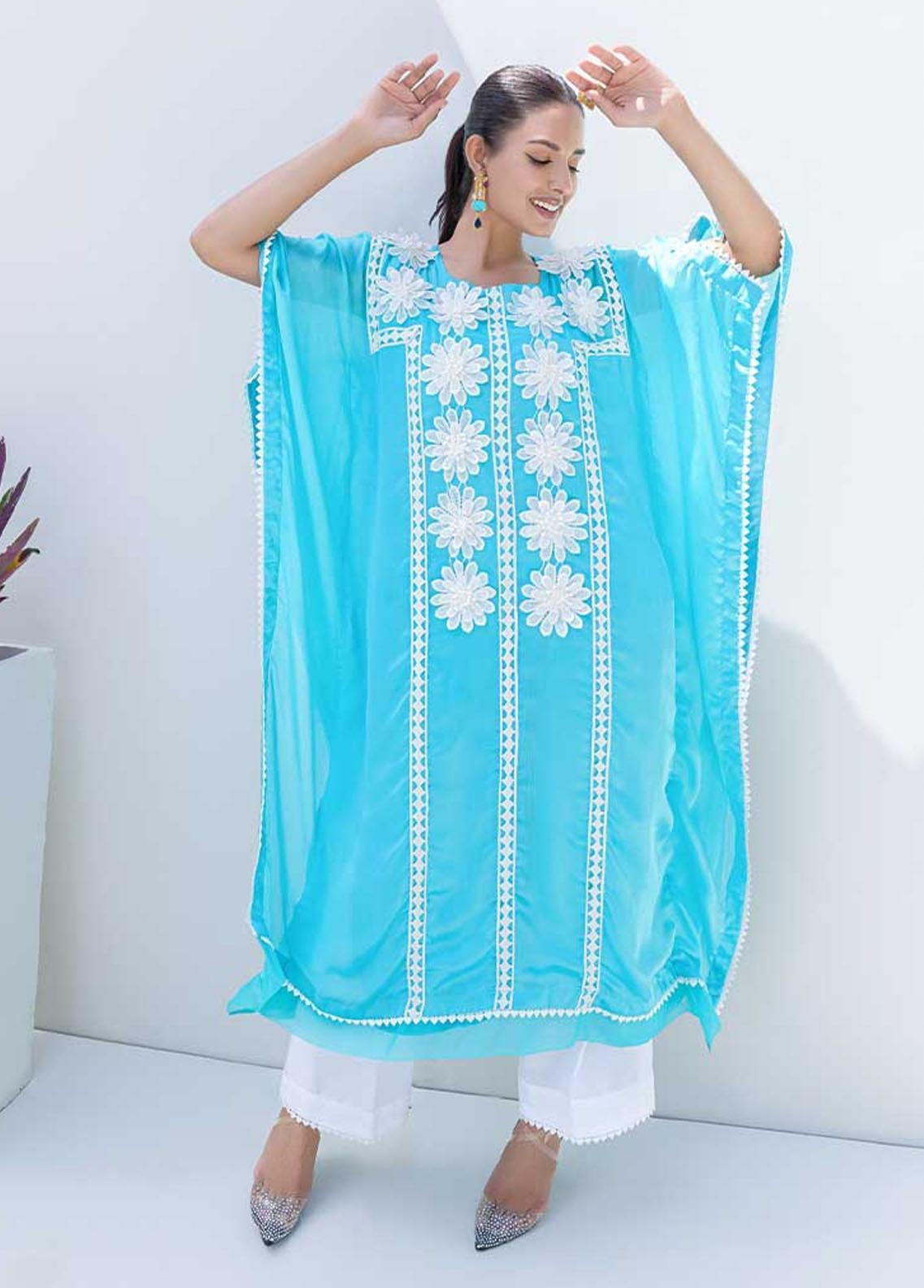 Jooray Kapray Pret Embroidered Raw Silk 2 Piece Suit JK23M Ble ...