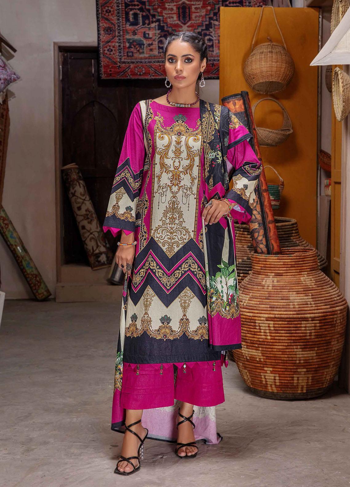 Meeral Printed Khaddar Suits Unstitched 3 Piece MRL21K MBK-01 - Winter ...