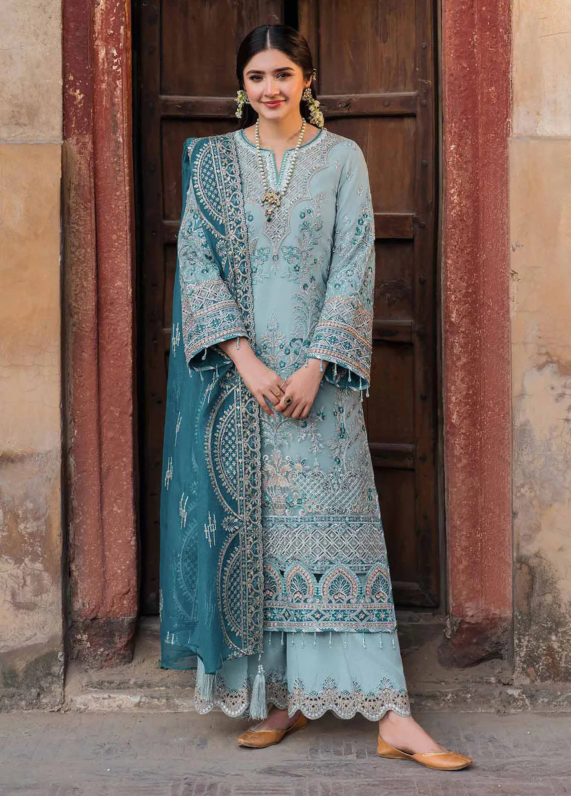 Meeras by Imrozia Serene Embroidered Organza Suit Unstitched 3 Piece ...
