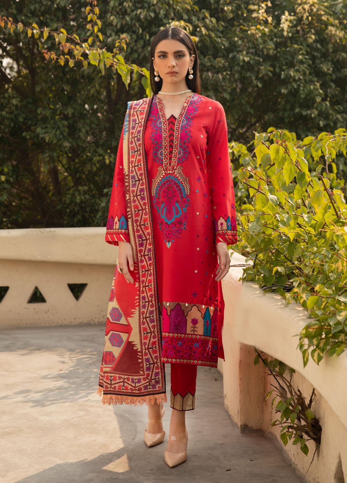 Nur-E-Nazar by Parishay Embroidered Lawn Suits Unstitched 3 Piece ...