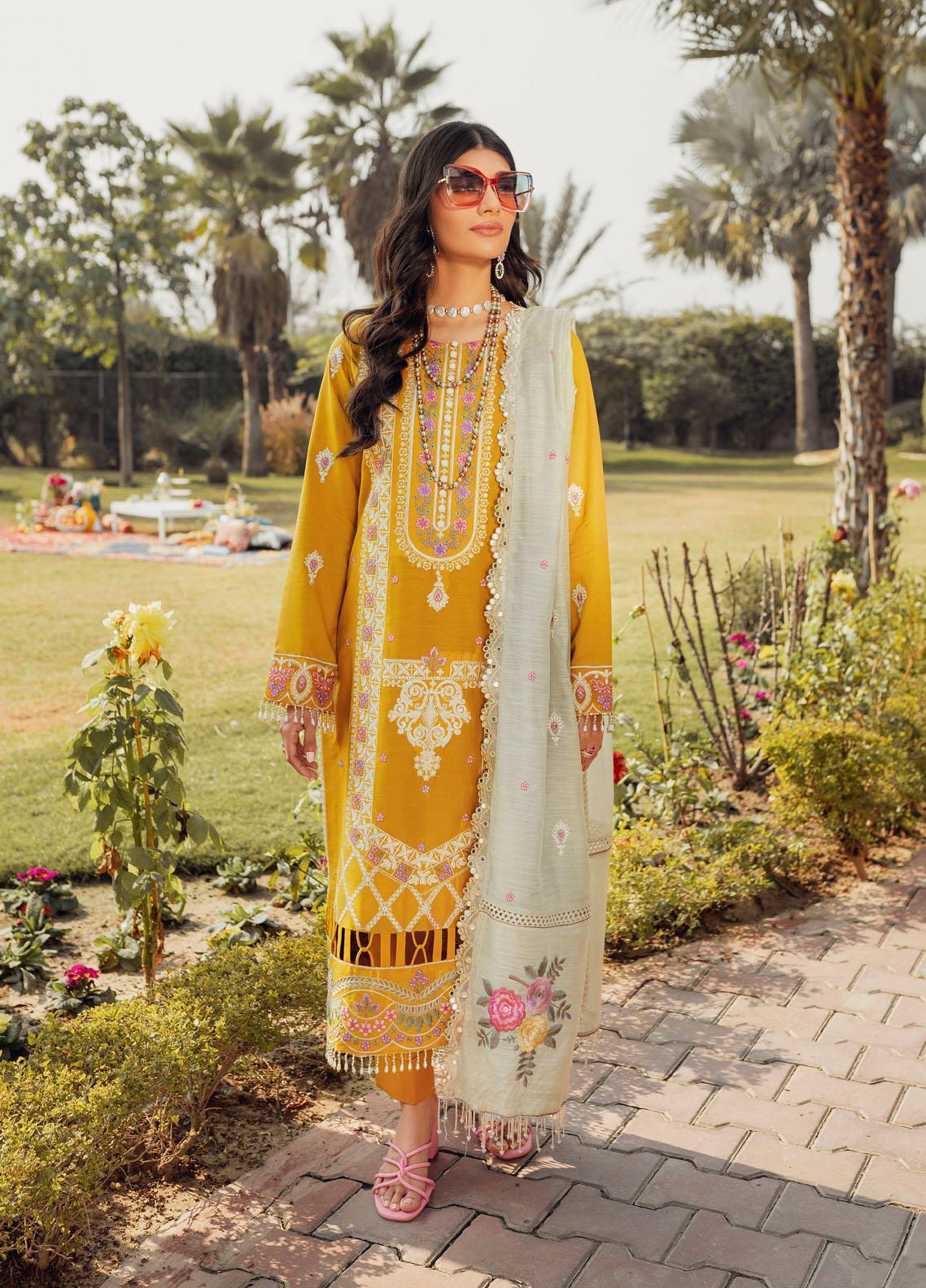 Nuray-e-Nazar by Parishay Embroidered Lawn Suits Unstitched 3 Piece ...