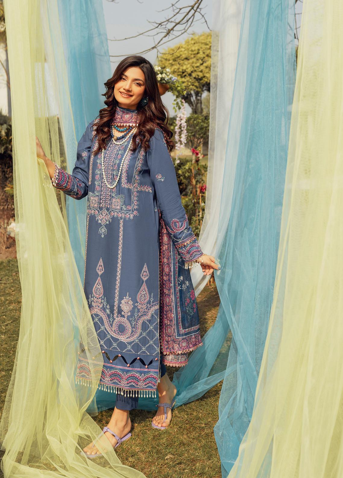 Nuray-e-Nazar by Parishay Embroidered Lawn Suits Unstitched 3 Piece ...
