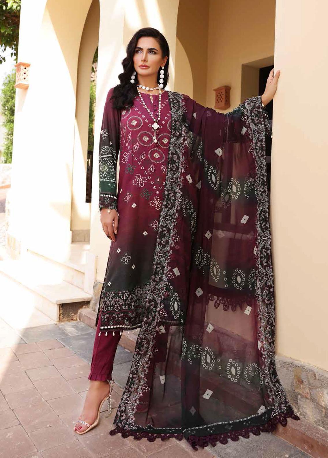Gardenia By Nureh Embroidered Linen Suits Unstitched 3 Piece NU22LN NSG ...
