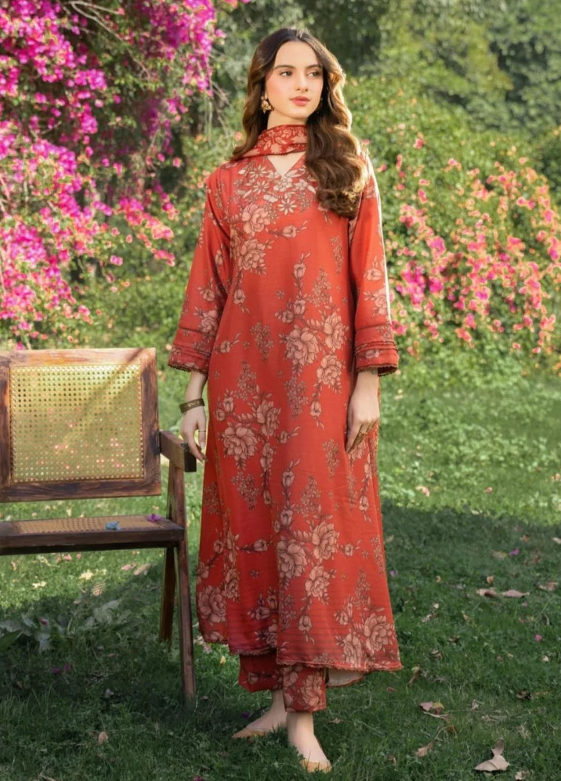 Panache Apparel Pret Embroidered Cotton Lawn 3 Piece Suit Spiced ...