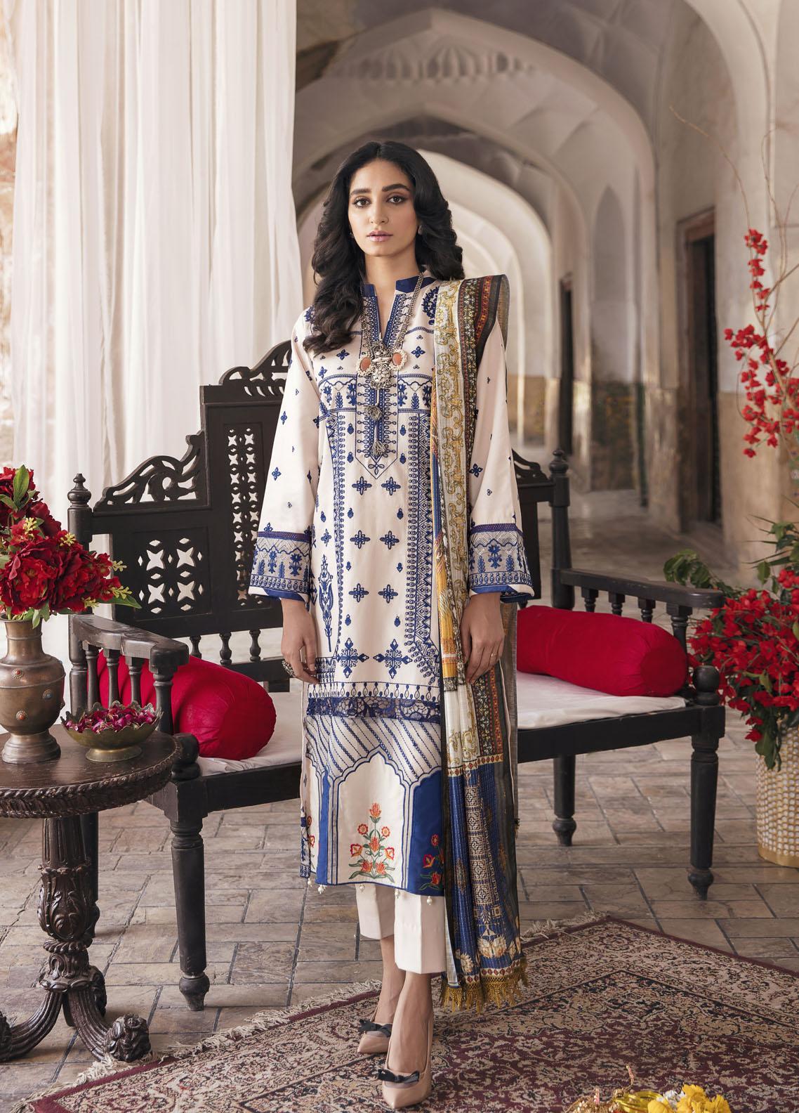 Parishay Embroidered Lawn Suits Unstitched 3 Piece PRS22FE Mehru ...