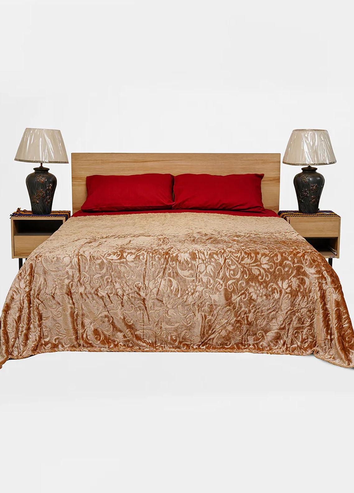 Plush Mink Blanket Mansion Double Bed Blanket Flannel - Cream - Plush ...