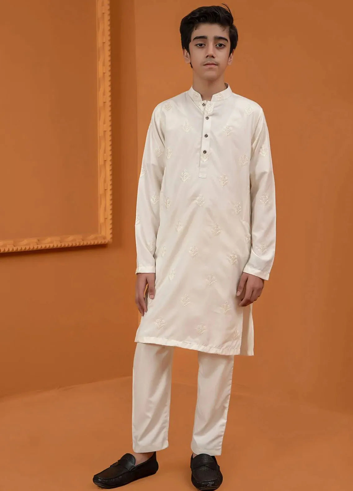 Rang By Ahmad Raza Wash N Wear Embroidered Boys Kurta Pajama - AR8009 ...