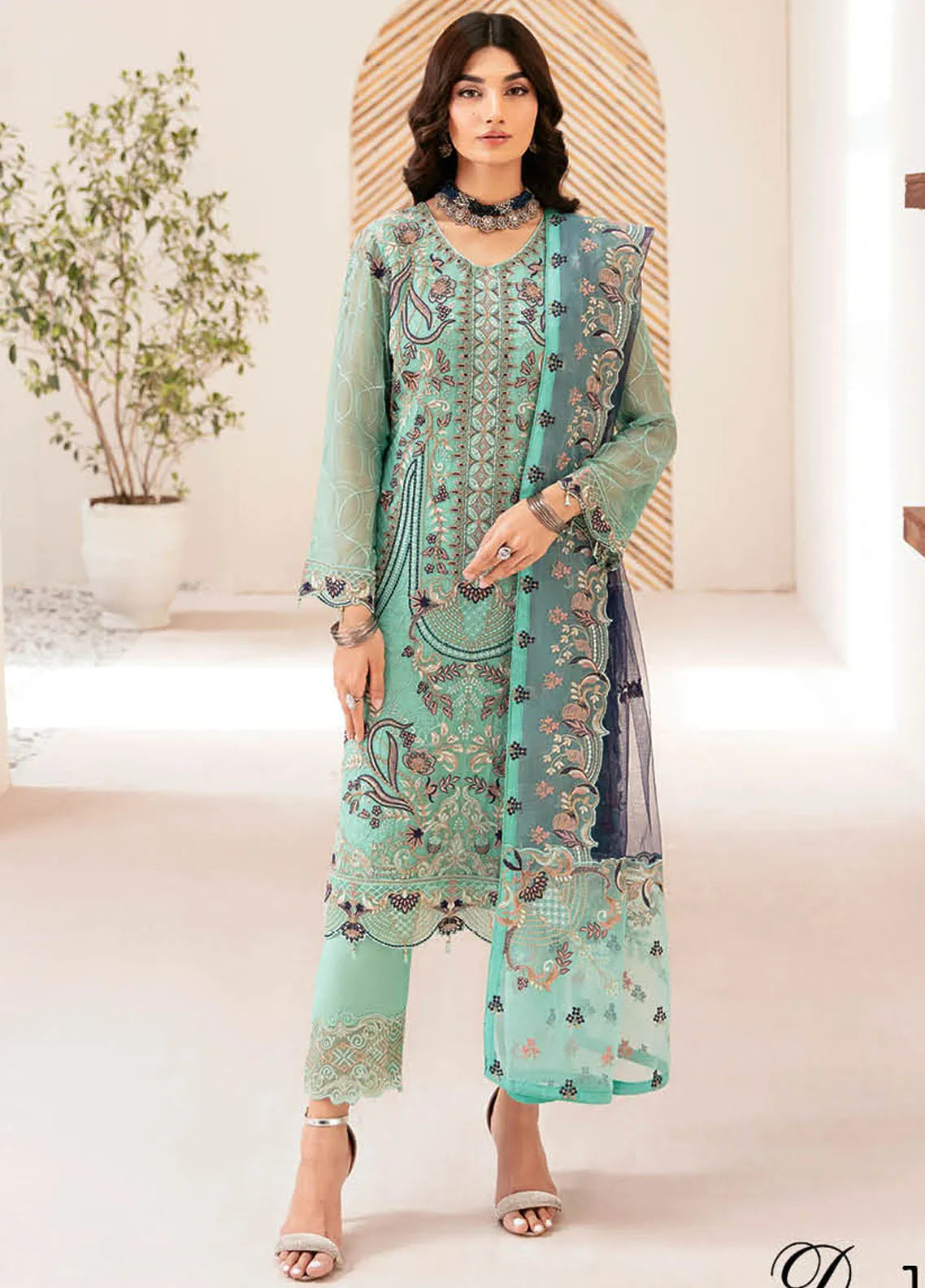 Rangoon By Ramsha Embroidered Chiffon Suit Unstitched 3 Piece RSH24R12 ...