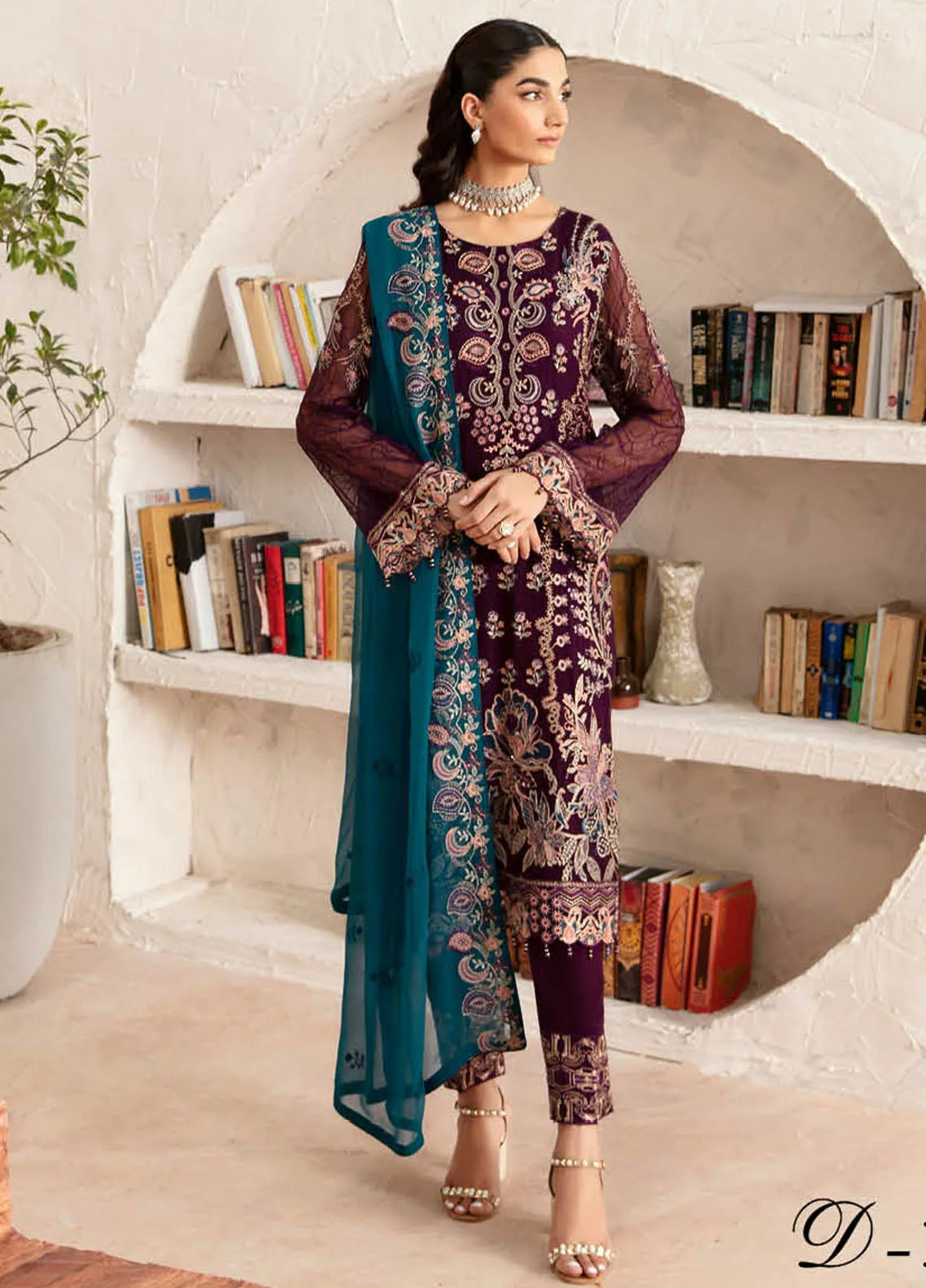 Rangoon By Ramsha Embroidered Chiffon Suit Unstitched 3 Piece RSH24R12 ...