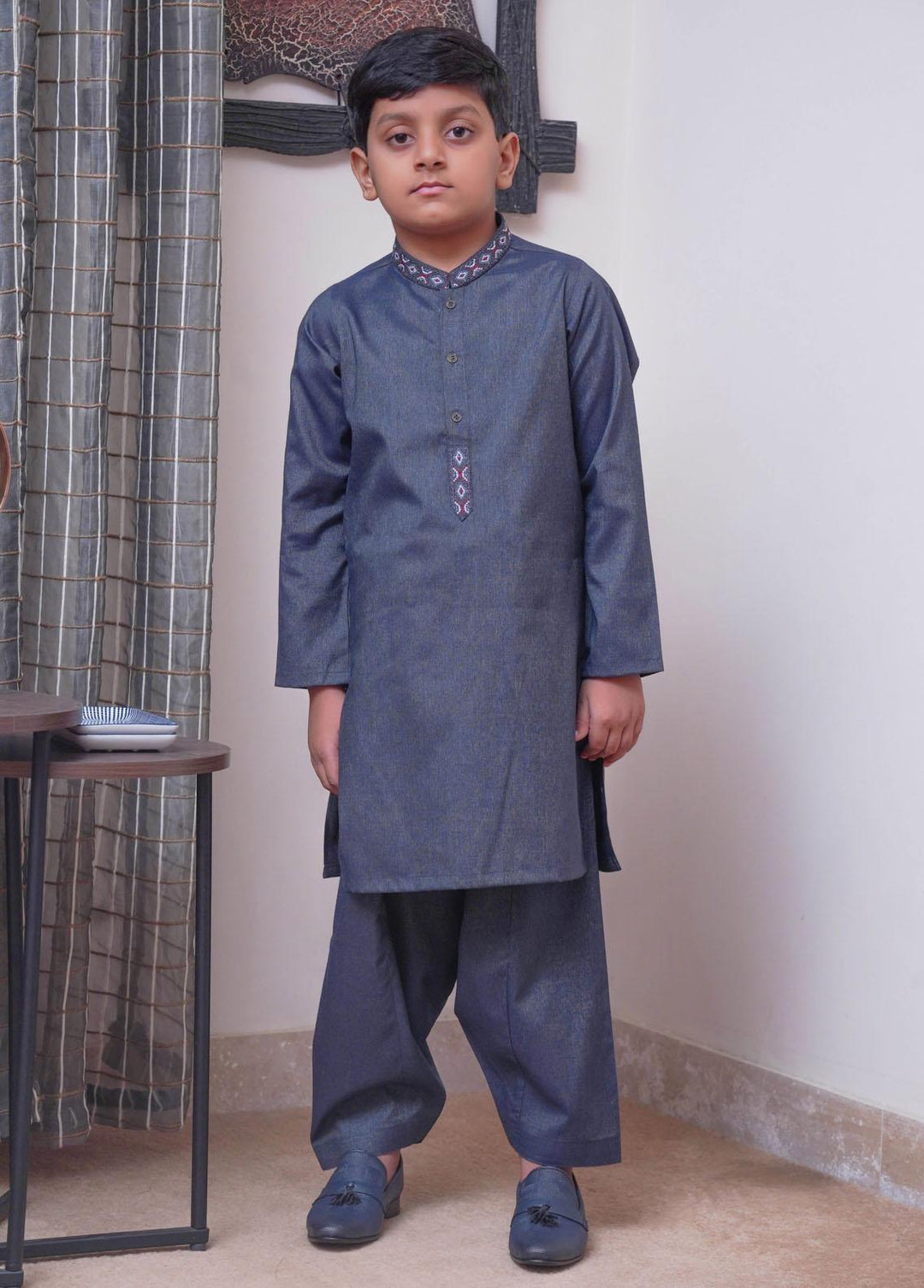 Real Image Formal Boys Kameez Shalwar - KS-024 Grey – Sanaulla Store