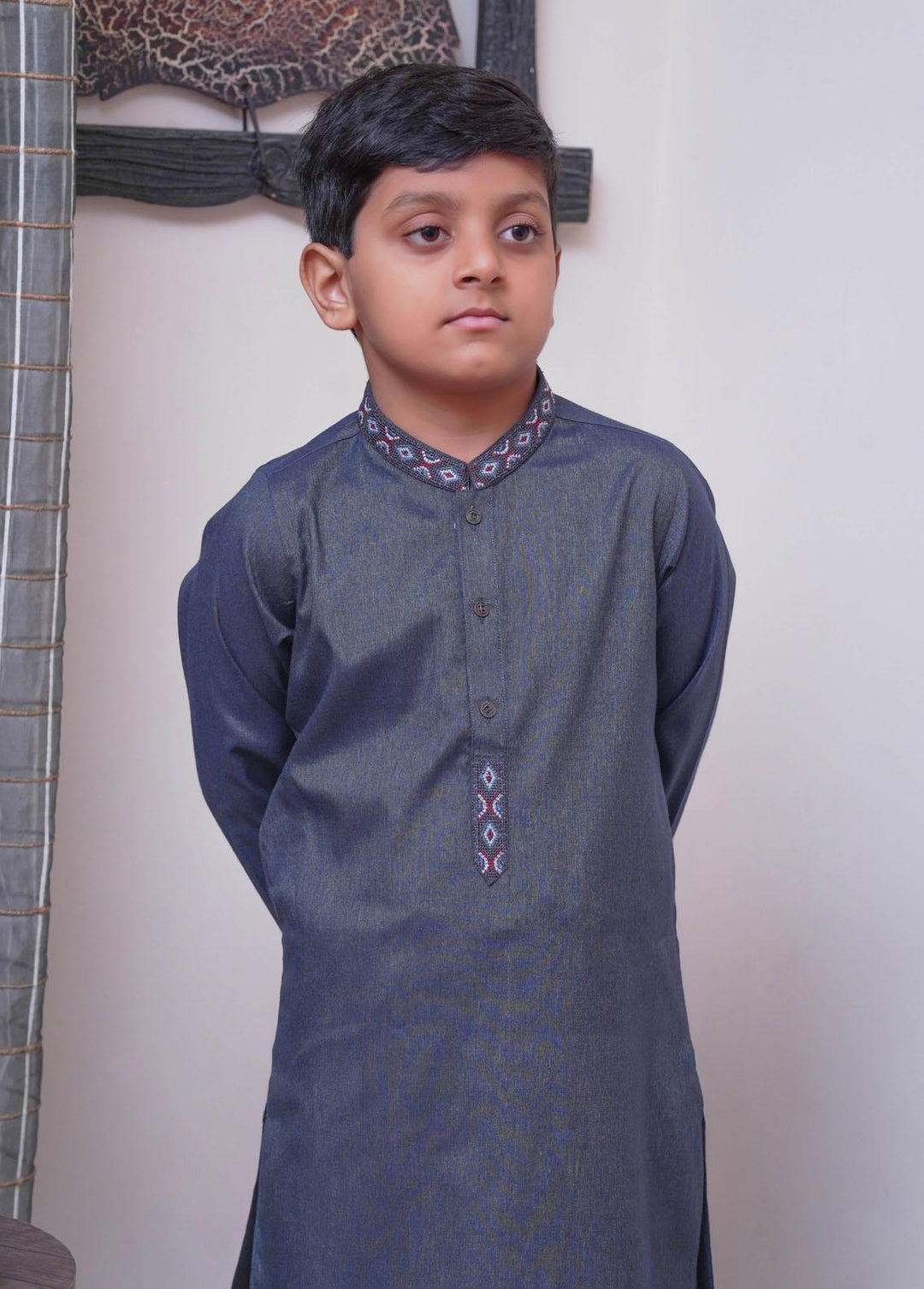 Real Image Formal Boys Kameez Shalwar - KS-024 Grey – Sanaulla Store