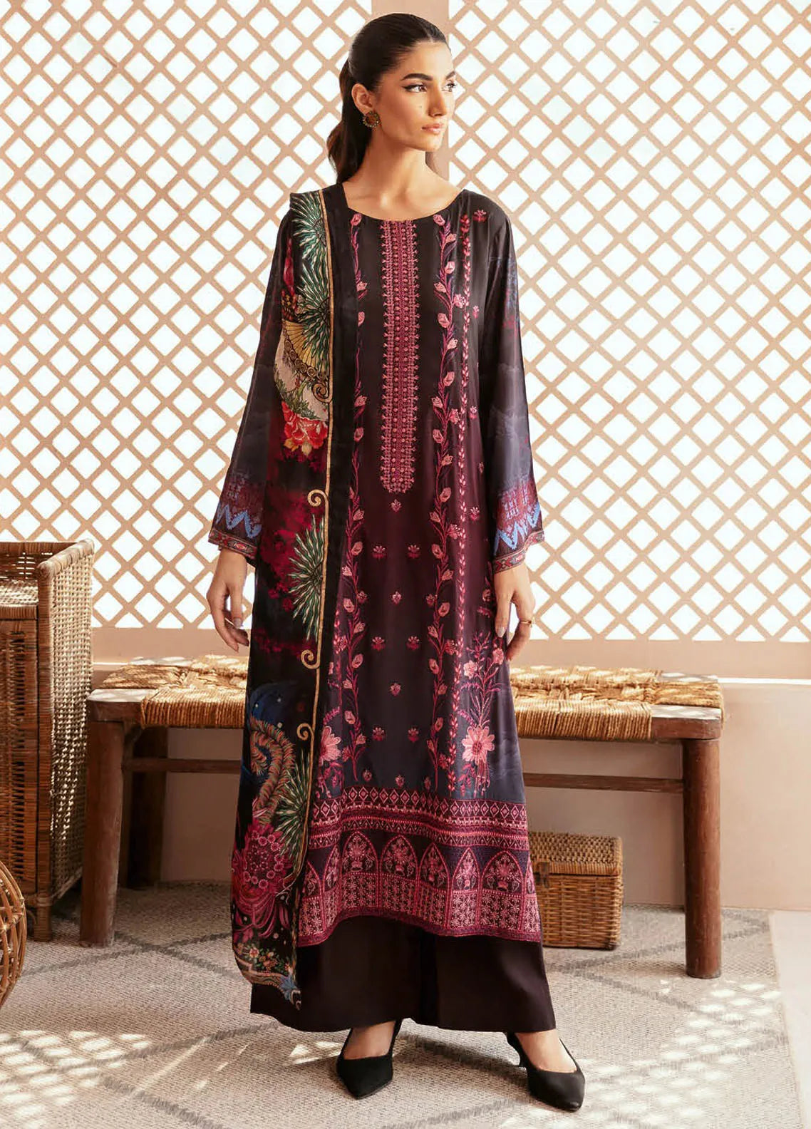3 Piece Embroidered Unstitched Suits from Riwaj by Ramsha Unstitched ...