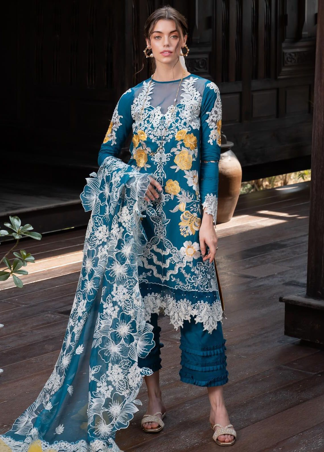 Rosemary And Ruffles by Asifa And Nabeel Embroidered Lawn Suit ...