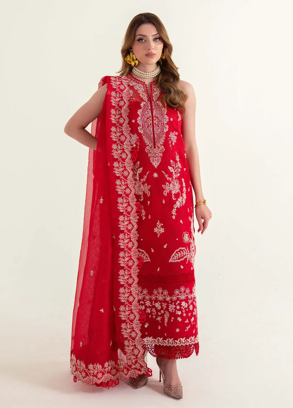Sable Vogue Embroidered Net Suits Unstitched 3 Piece SV25LL SL-02 ...
