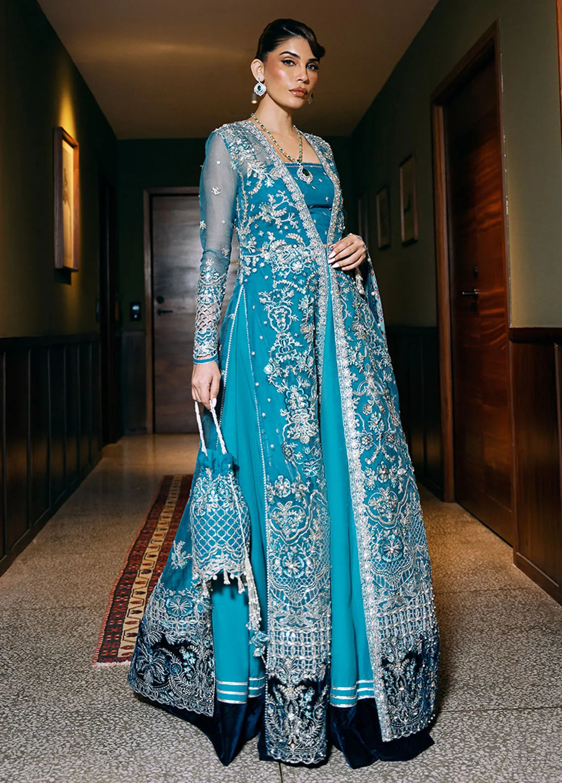 Saira Rizwan Embroidered Organza Suits Unstitched 4 Piece SRF-D-06 ...