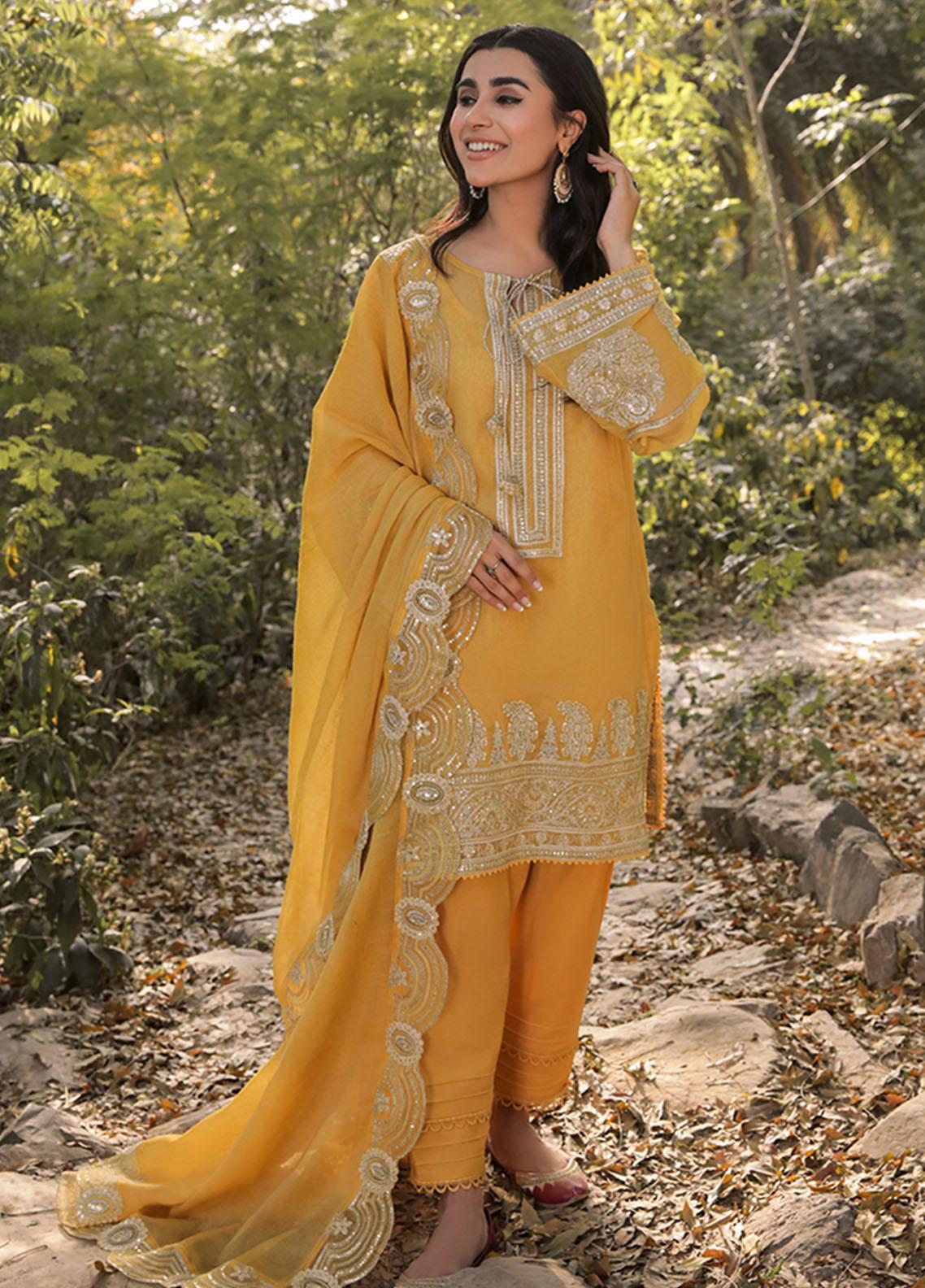 Saira Rizwan Ready to Wear Cotton Net 4 Piece SR22KGE GUL - A ...