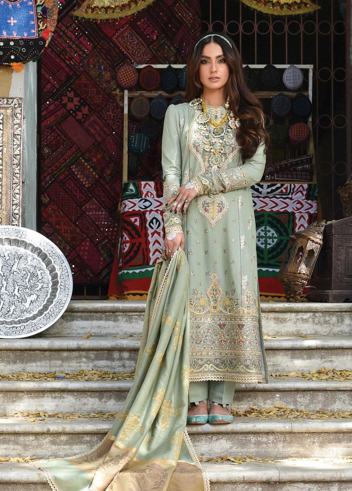 Sayonee by Qalamkar Embroidered Suits Unstitched 3 Piece QLM22SL K-06 ...