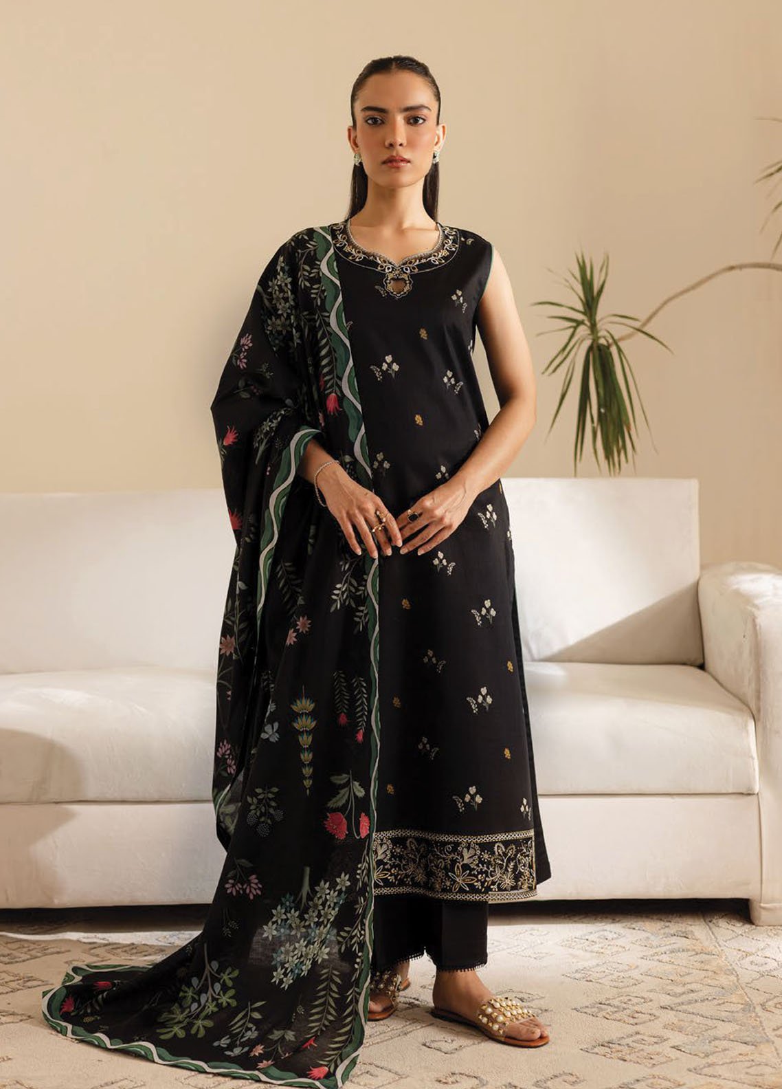Seran Embroidered Lawn Suits Unstitched 3 Piece D-01 Ravaya - Summer ...