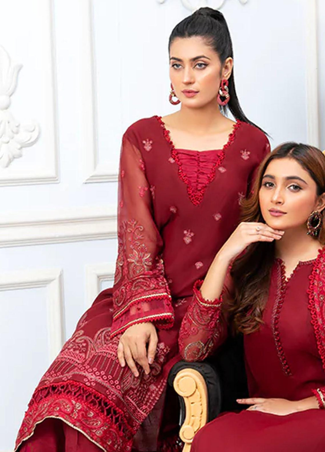 Sofia By Maleena Embroidered Chiffon Suits Unstitched 3 Piece MLN23SF ...