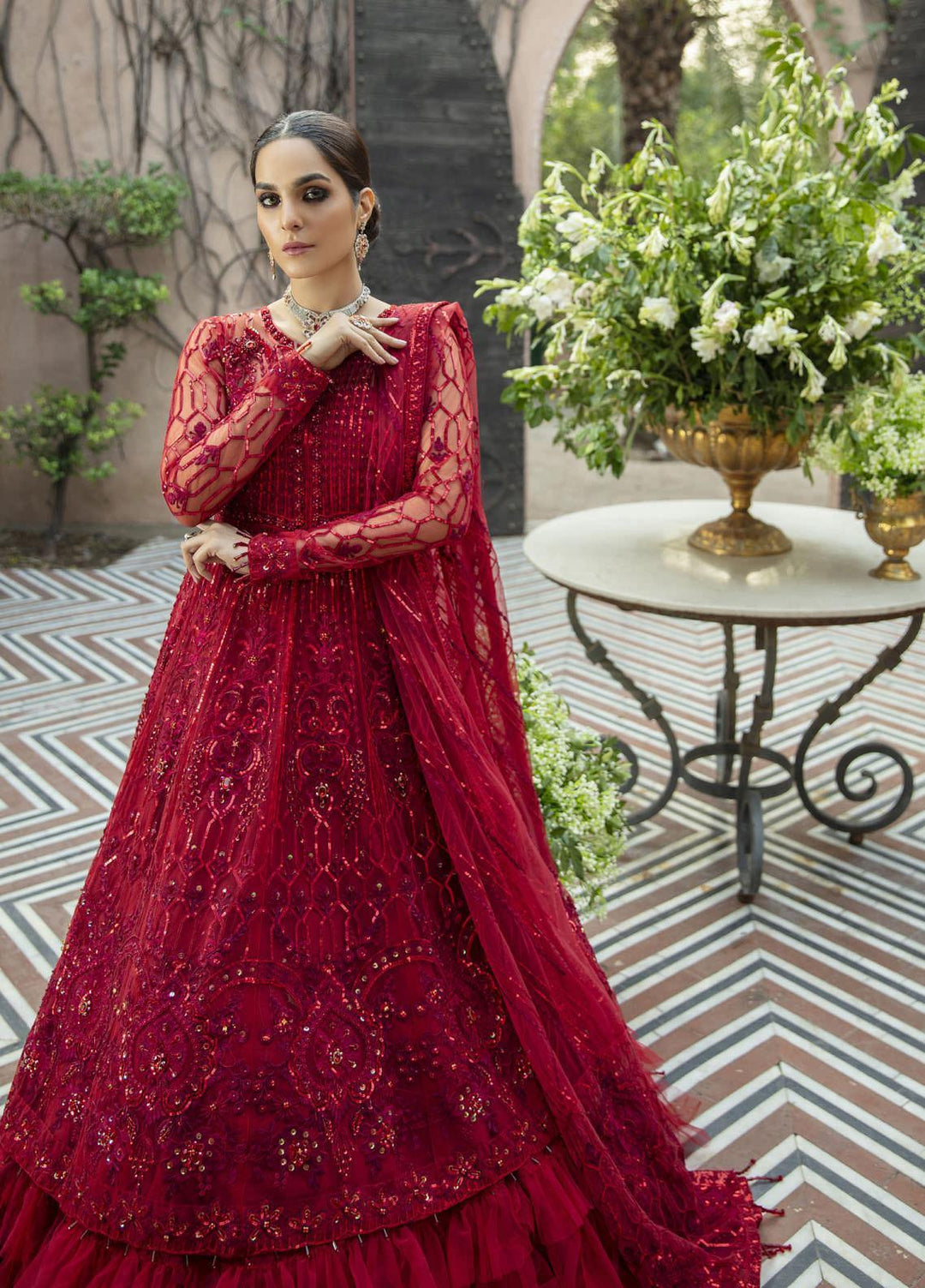 Surmaya By Avyana Embroidered Net Suits Unstitched 4 Piece Yaqoot ...