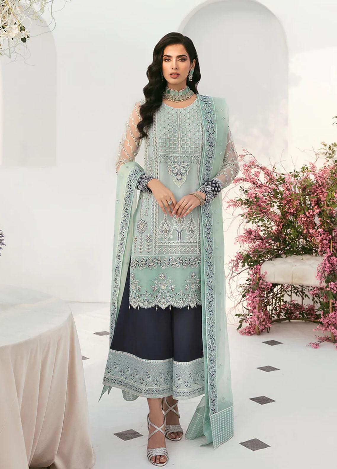 Sylvia By Akbar Aslam Embroidered Organza Suits Unstitched 4 Piece ...