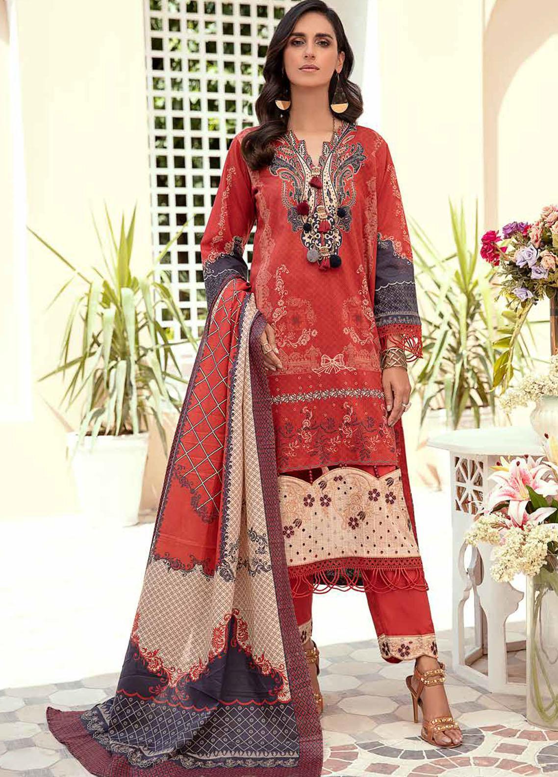 Tarz-e-Libas By Banafsheh Embroidered Lawn Suits Unstitched 3 Piece ...